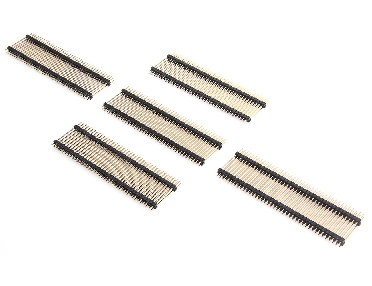 2x40 Pin 2.54mm Dual Row DIP Pcb Type Straight Insulator Male Pin ...
