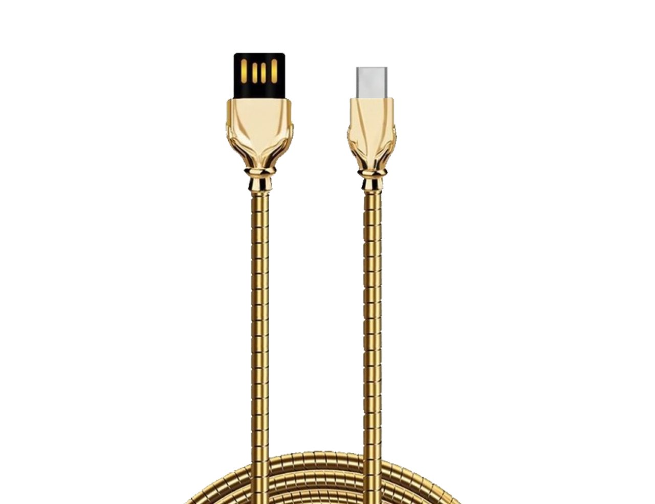USB Type-C Steel Armored Cable Gold-TTAF CONSUMER