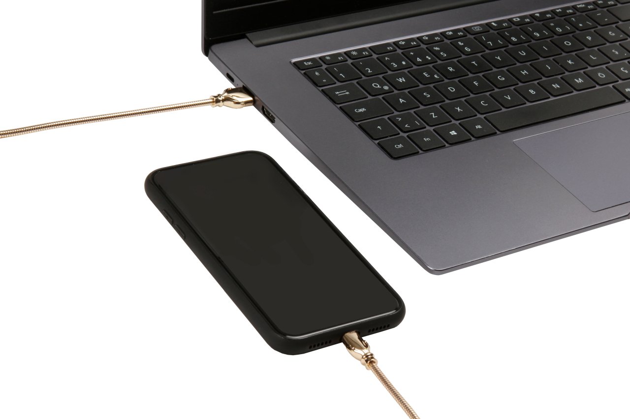USB Type-C Steel Armored Cable Gold-TTAF CONSUMER