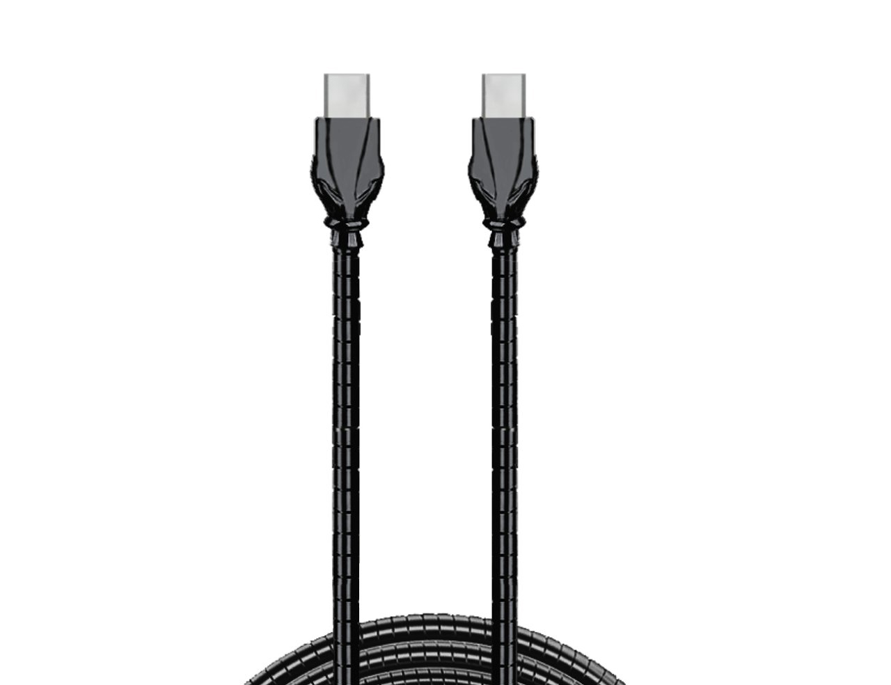 TYPE C - TYPE C Steel Armored Black Charging Cable-TTAF CONSUMER
